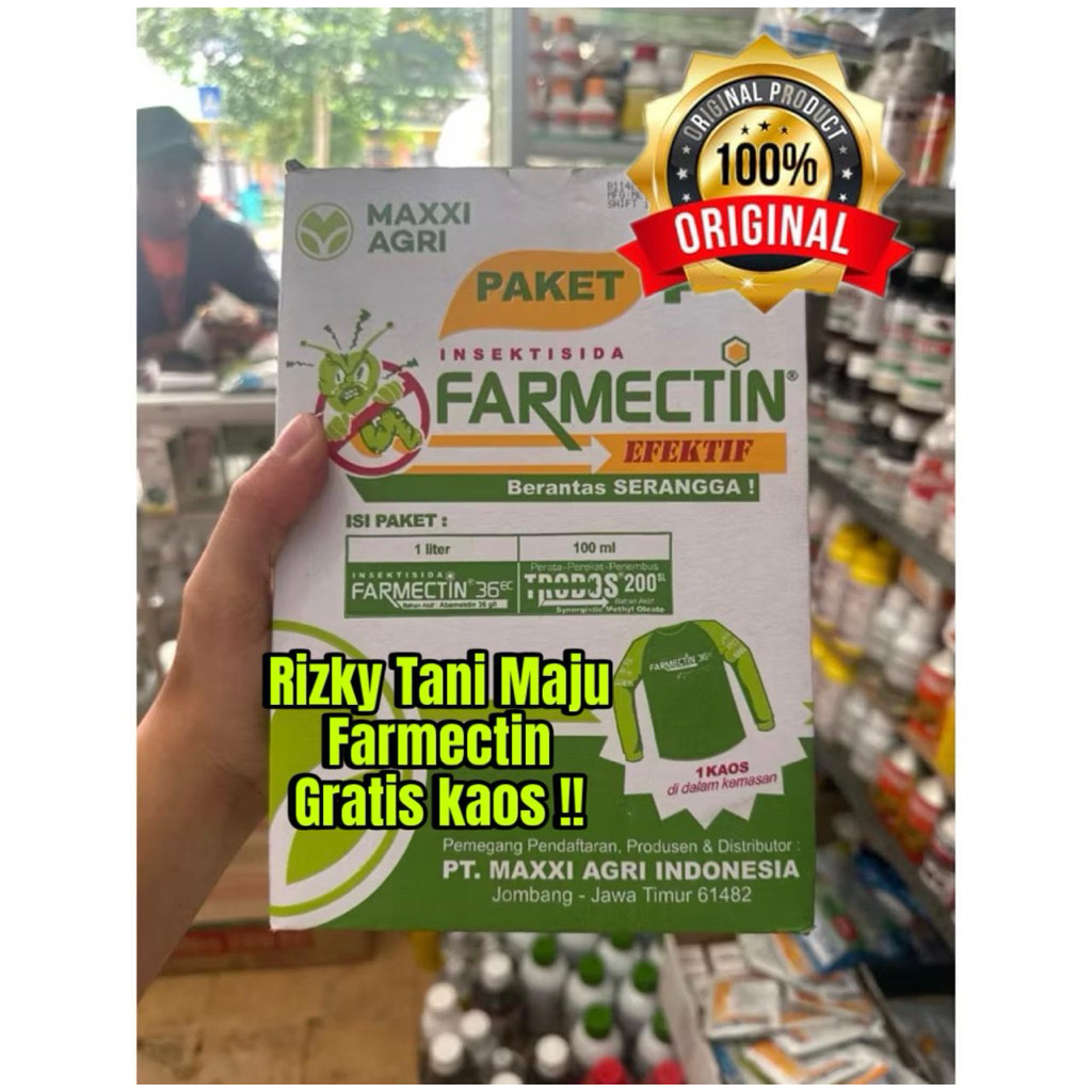 Jual Insektisida Farmectin 36EC 1Liter (Bonus perekat + Kaos ...