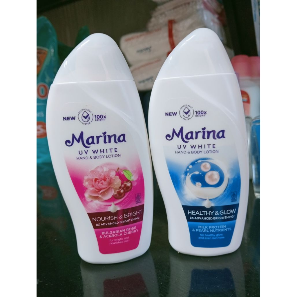 Jual MARINA HAND & BODY LOTION UV WHITE 92ML | Shopee Indonesia
