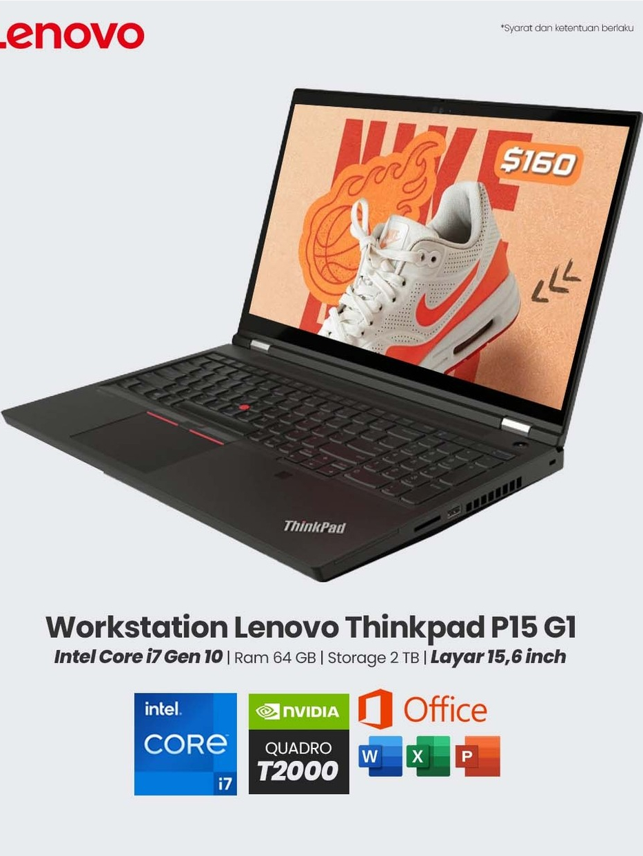 Jual Laptop Workstation Lenovo Thinkpad P15 Intel Core i7 Gen 10 Ram ...
