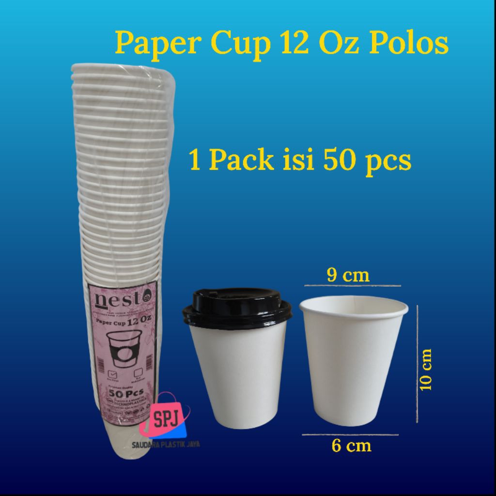 Jual paper cup nesto polos 12 oz | Shopee Indonesia
