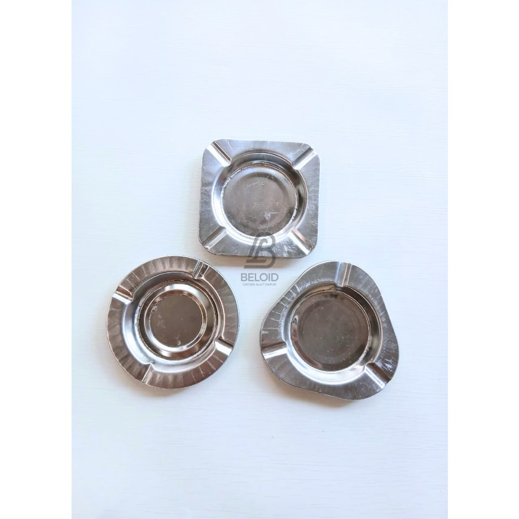 Jual Asbak Rokok Stainless Tebal / Asbak Persegi / Asbak Bulat / Asbak ...