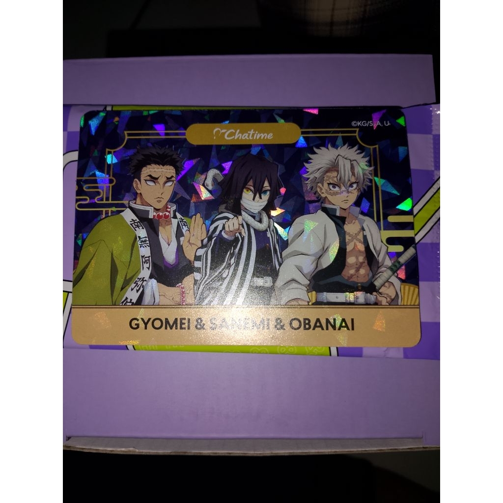 Jual [BISA COD] CARD DEMON SLAYER X CHATTIME GYOMEI OBANAI SANEMI ...