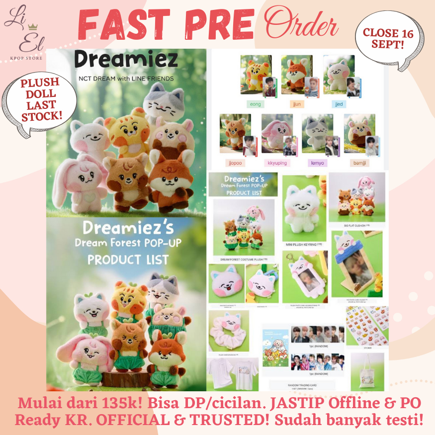 Jual Official NCT Dream's DREAMIEZ x LINE FRIENDS - PLUSH DOLL & DREAM ...