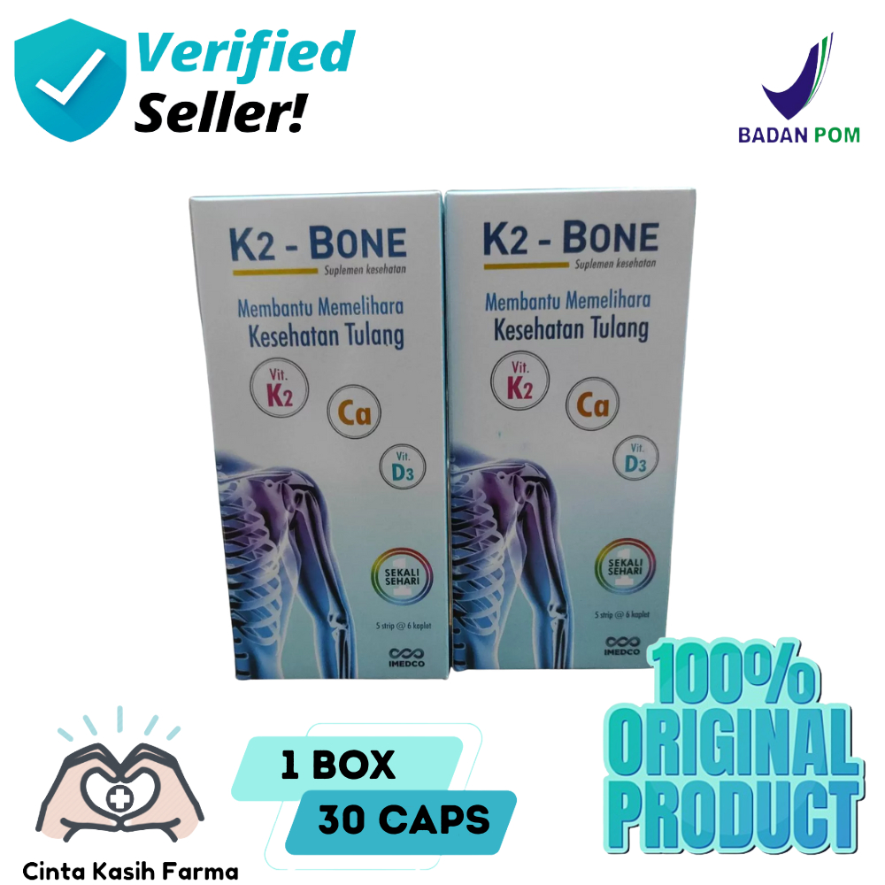 Jual K2 Bone Multivitamin Untuk Tulang Box isi 30 kaplet | Shopee Indonesia
