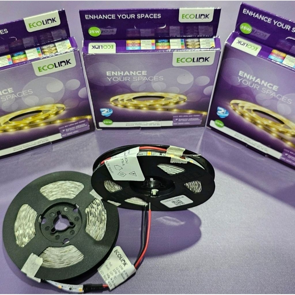Jual Ecolink LED Strip 25W 5M 2835 LEDs 12V DC Indoor Lightstrip ...