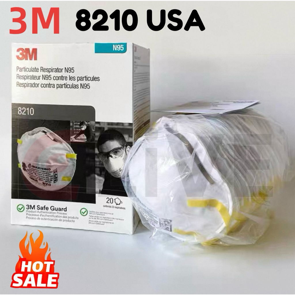 Jual 3M Masker N95 8210 USA ORI 1 BOX 20pcs | Shopee Indonesia