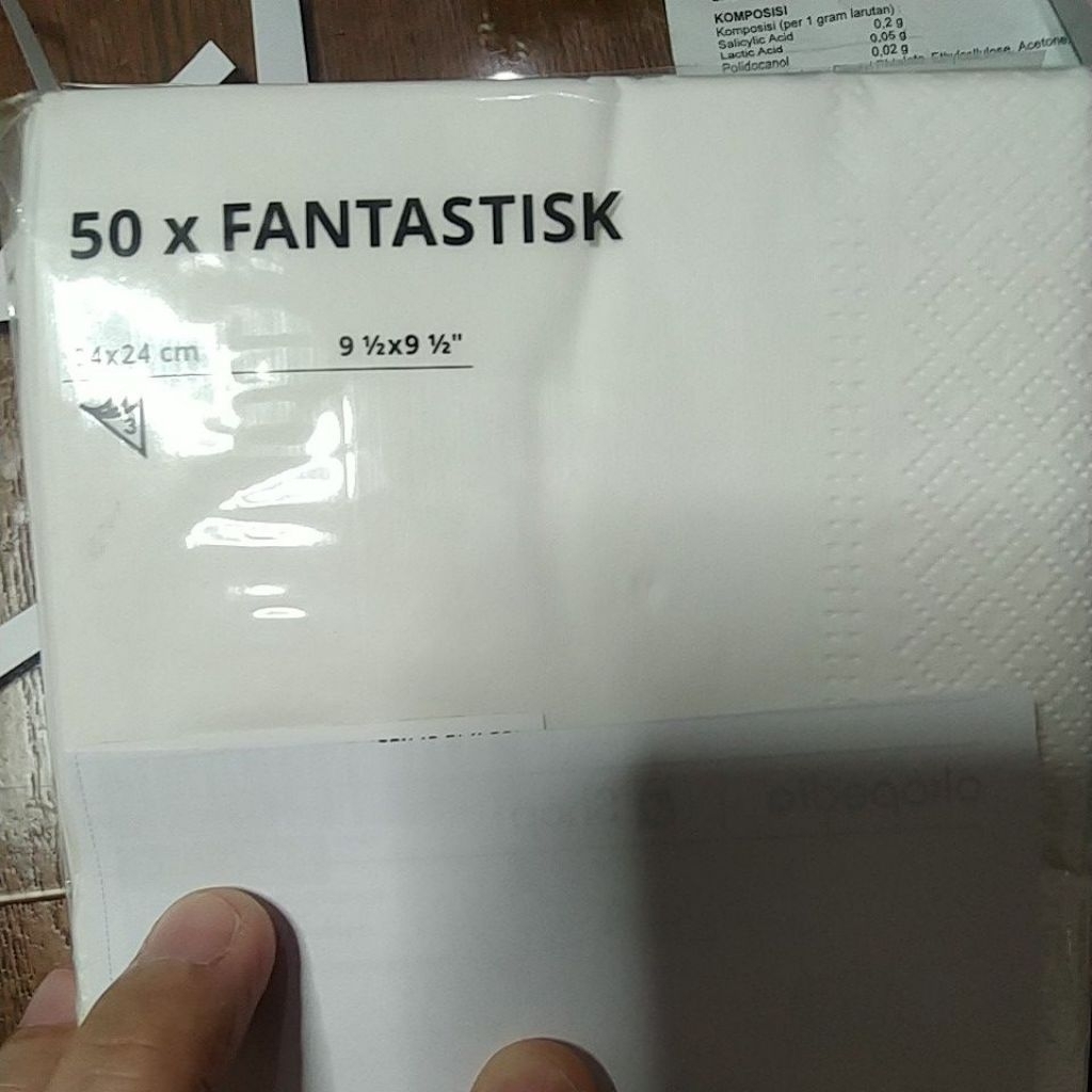 Jual Kertas Tisu Makan White Paper Napkin 24 X 24 Cm 50 Pc Dekorasi ...
