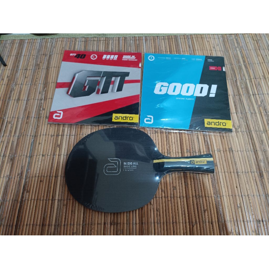 Jual PAKET BATS TENIS MEJA ANDRO INIZIO OFF PLUS GTT 40 ORIGINAL ...