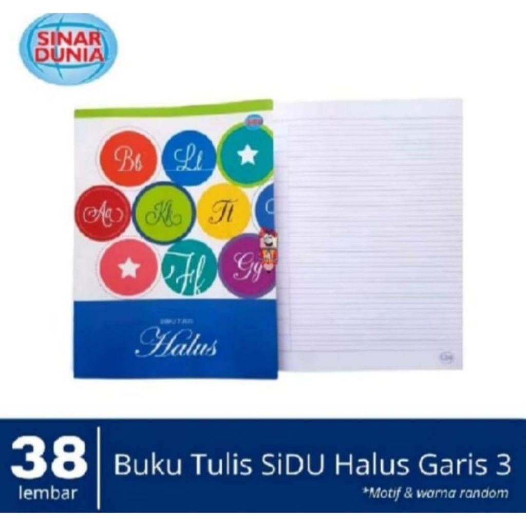 Jual BUKU TULIS HALUS GARIS 3 / BUKU TULIS TEGAK BERSAMBUNG SIDU ISI 38 ...