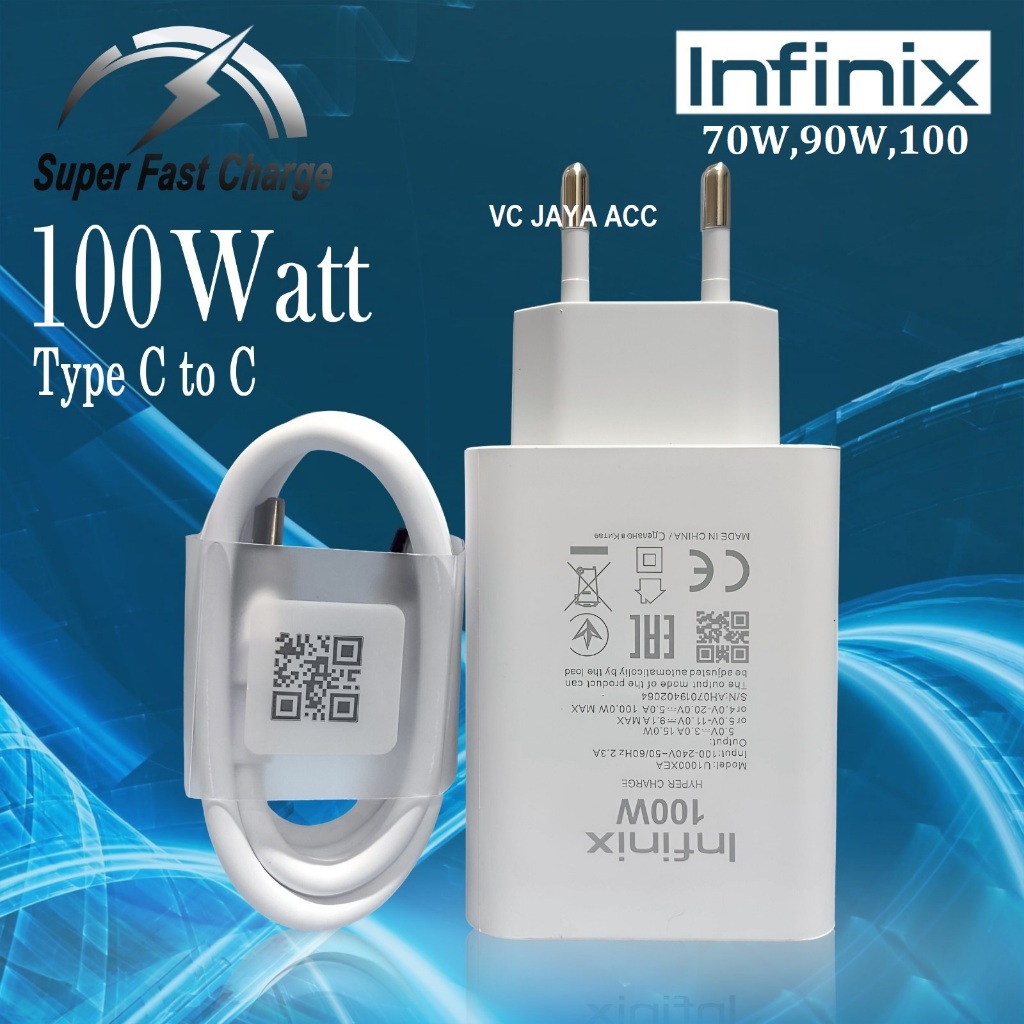 Jual Charger Casan INFINIX Note 40 50 Pro + Plus 70W 90W 100W HYPER All ...