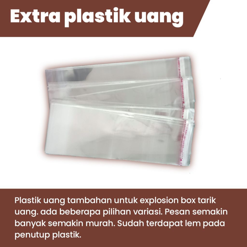 Jual Extra plastik uang untuk explosion box tarik uang | Shopee Indonesia