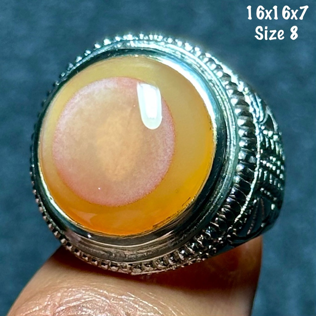 Jual Cincin Batu Akik Natural Baturaja Puser Mata Biji Selasih 3D ...