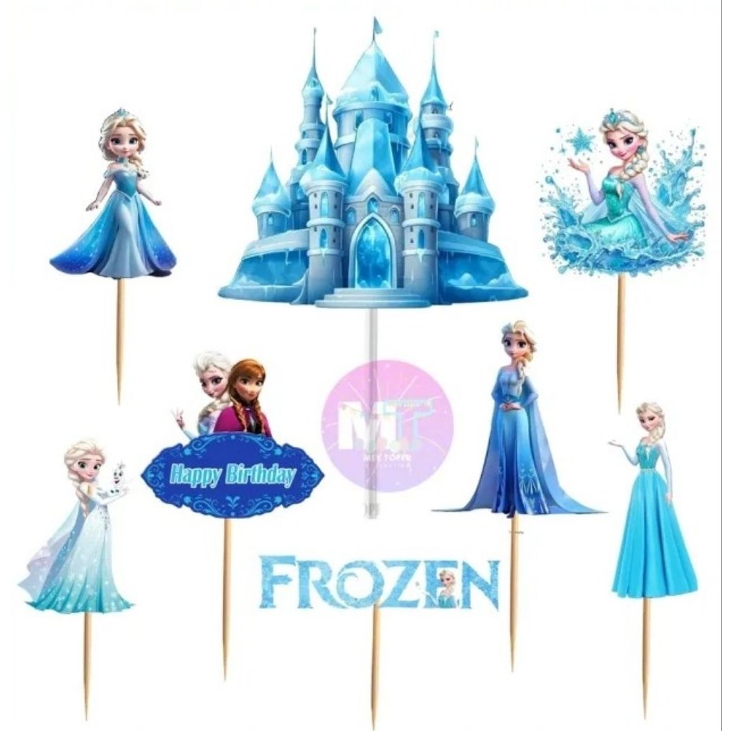 Jual Toper Cake Karakter FROZEN Hiasan Tusuk Decorasi Kue Ulang Tahun ...