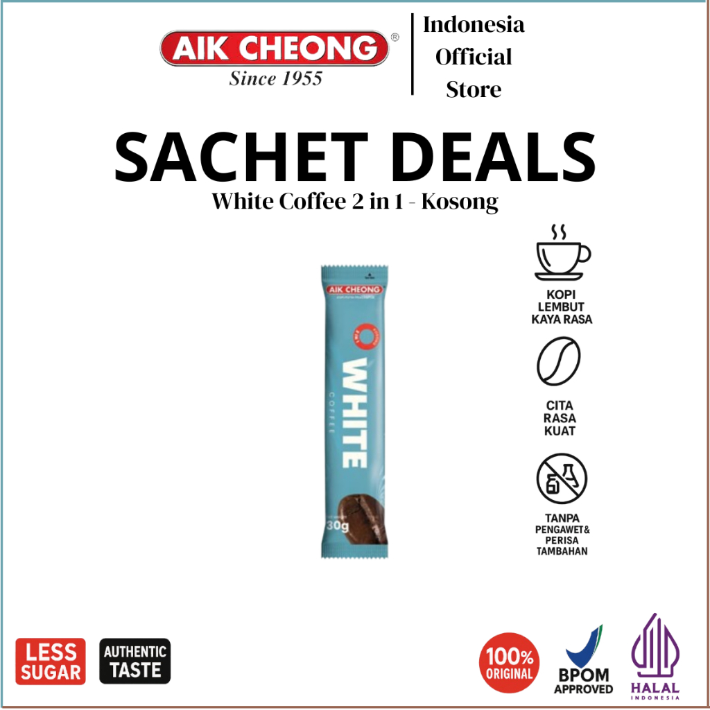 Jual [Pesanan 12Sachet Special Discount] Aik Cheong White Coffee 2in1 ...