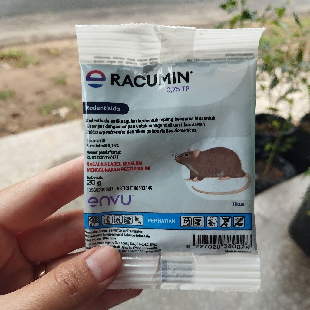 Jual RACUMIN RODENTISIDA 0,75 TP kemasan 20 gr | Shopee Indonesia