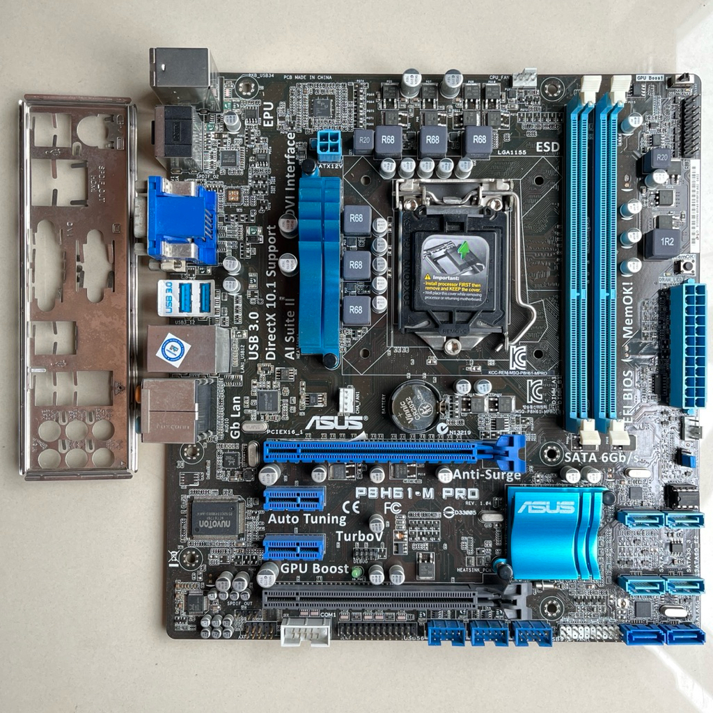 Jual MAINBOARD ASUS P8H61-M PRO LGA 1155 DDR3 GEN2 & GEN3 | Shopee ...