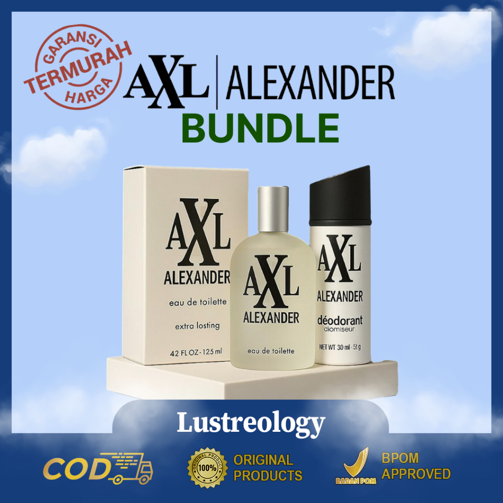 Jual AXL Alexander Parfum Putih EDT 125ml + AXL Deodorant Putih 150ml ...