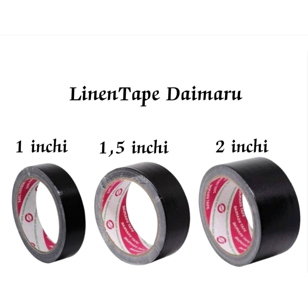 Jual Linen Tape / Lakban Kain Hitam Daimaru 2 Inch / Dus ( 60 Pcs ...