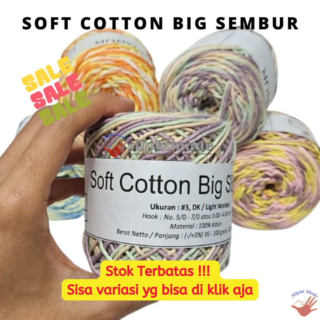 Jual Benang Soft Cotton Big SEMBUR - Mambo | Benang Rajut Katun Halus ...