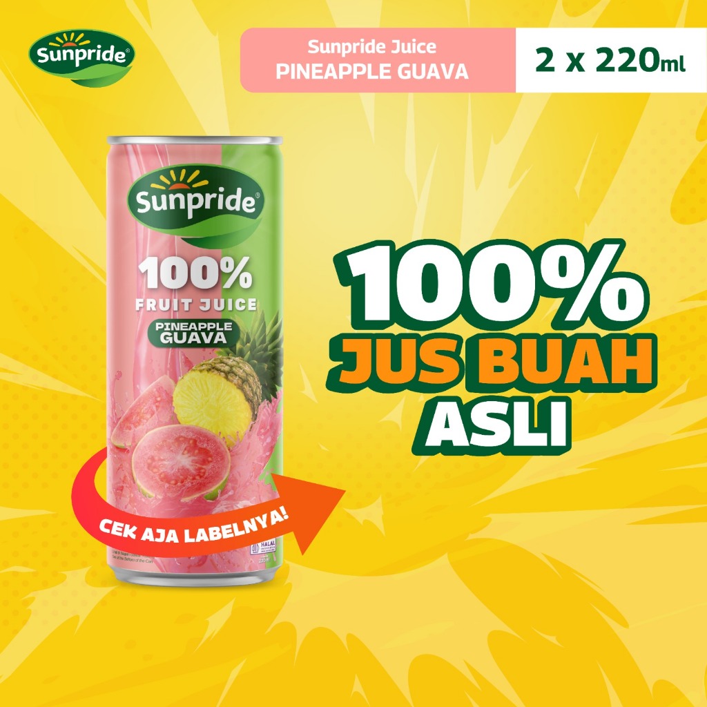 Jual [Isi 2] Sunpride Juice Pineapple Guava 220 ml | Shopee Indonesia