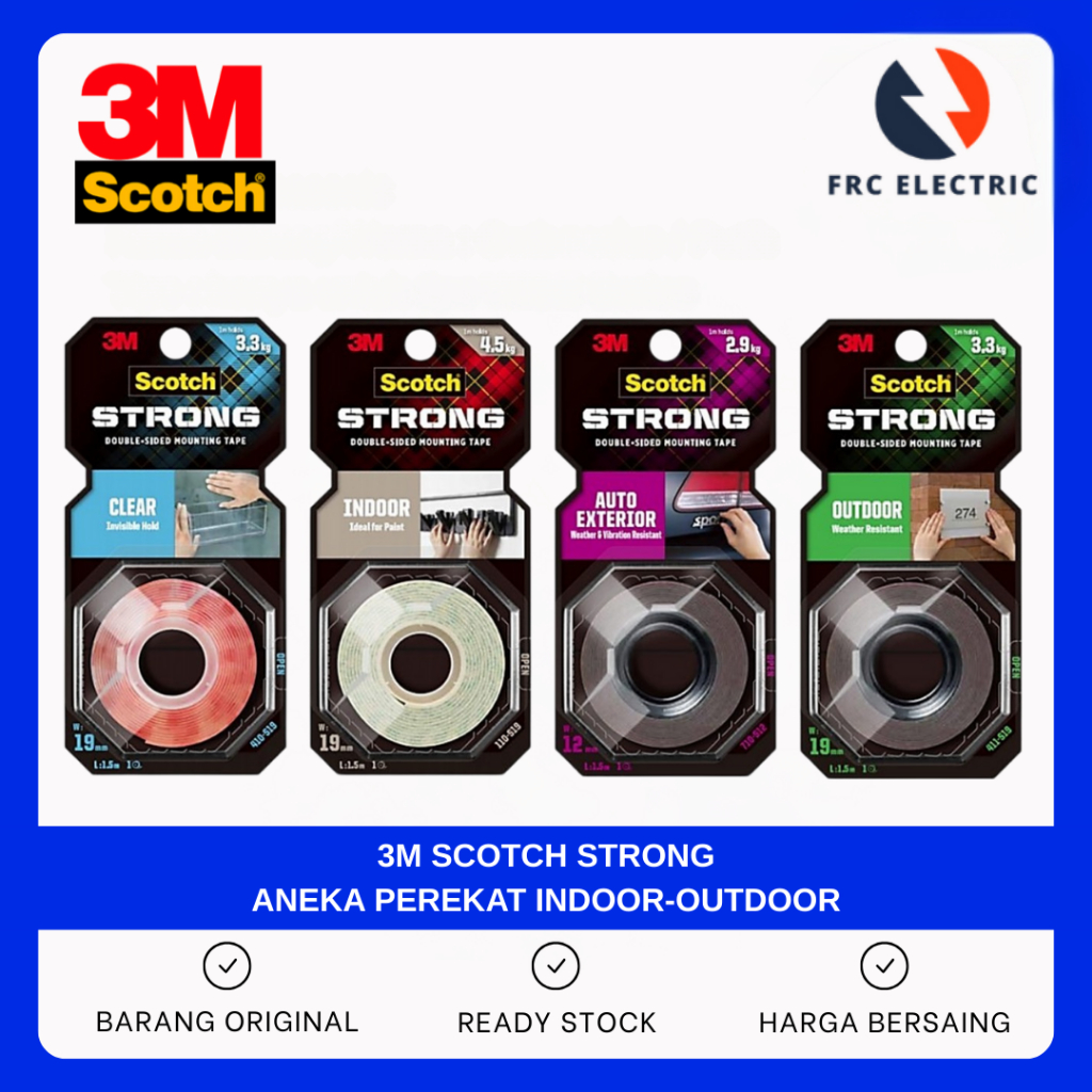 Jual Perekat 3M - Mounting Tape 3M - 3M Scotch Clear Mounting Tape ...