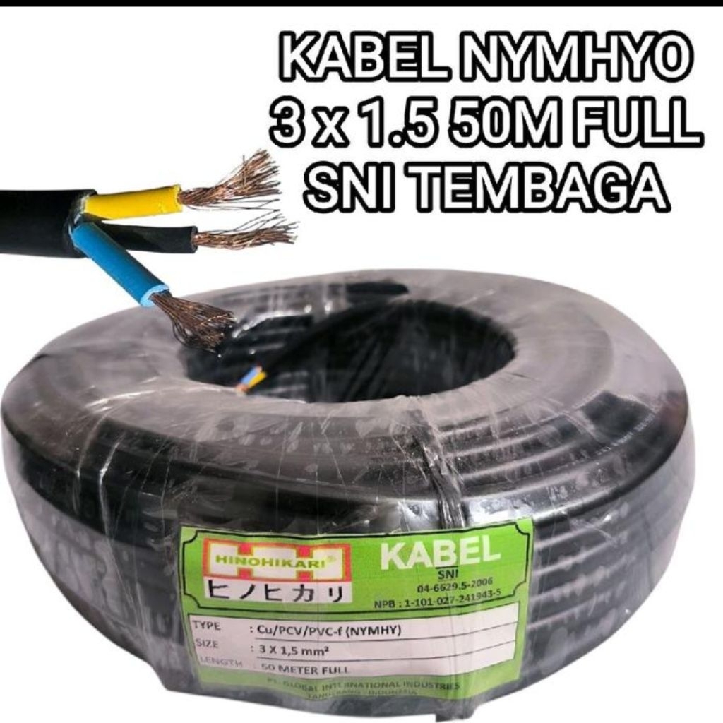 Jual Kabel Listrik 2x.2.5mm 3x1.5mm Srambut Sambungan 10 15 20 25 30 40 ...