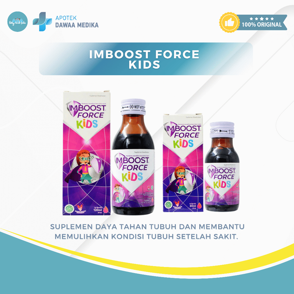 Jual Imboost Force Kids Sirup Suplemen DayaTahan Tubuh 120 ml 60 ml ...