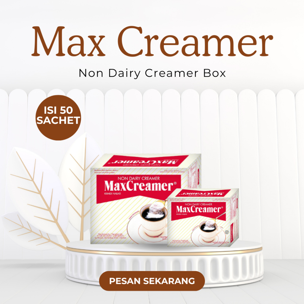 Jual Max Creamer Non Dairy Creamer Box isi 50 Sachet / 3 gram | Shopee ...