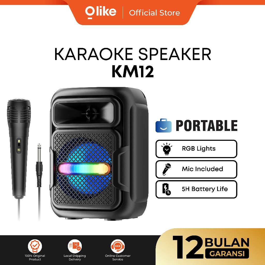 Jual Olike Speaker Bluetooth KM12 10W Bass Stereo 5 Jam Playing Time ...