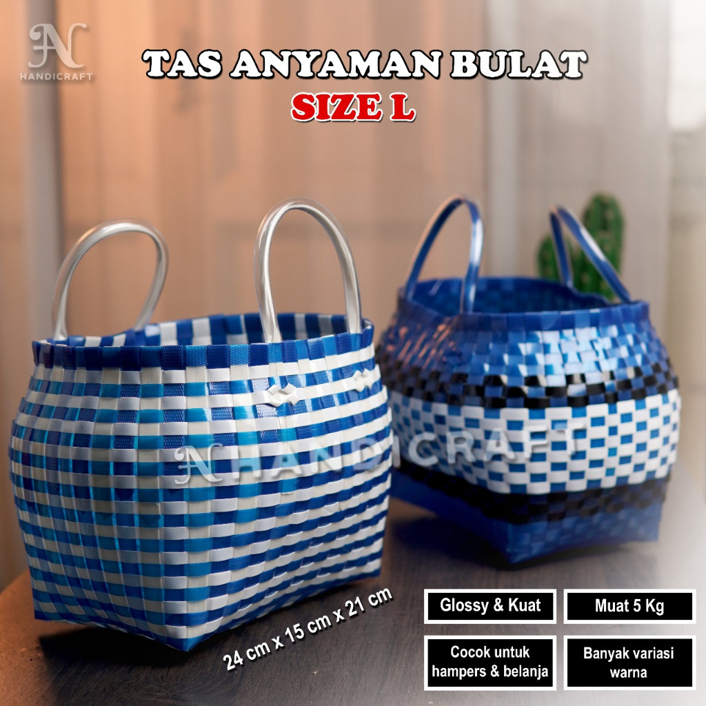 Jual Tas Anyaman Murah Glossy Ukuran L | Model Cembung | Muat 5 Kg ...