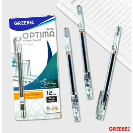 Jual GREEBEL GELPEN OPTIMA 0.5 BLACK GP-515 ISI 12PCS - SCS (12 ...