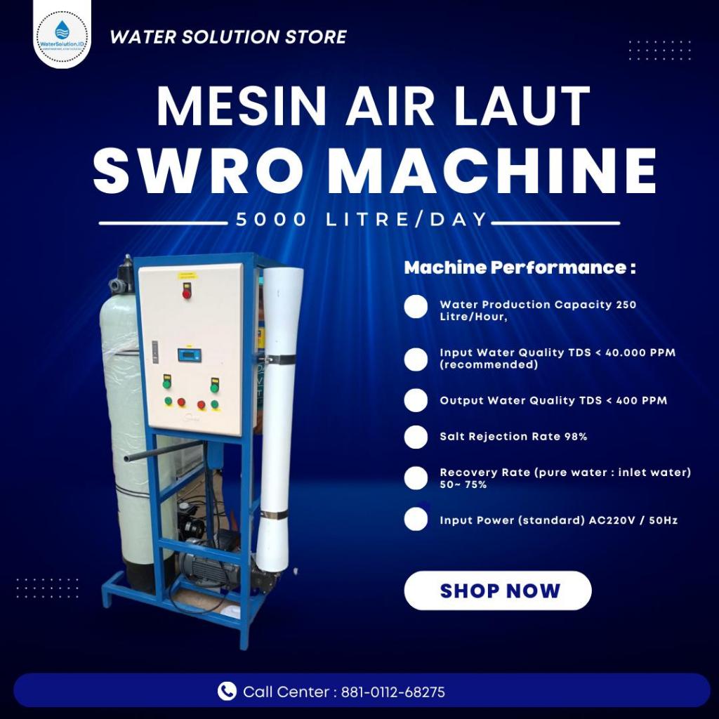 Jual Mesin SWRO / RO Air Laut 5000 Liter Perhari | Shopee Indonesia