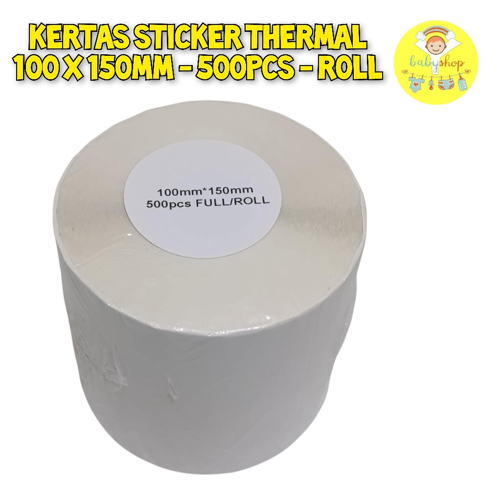 Jual Label Sticker Kertas Resi Thermal 100 x 150mm isi 500pcs | Shopee Indonesia