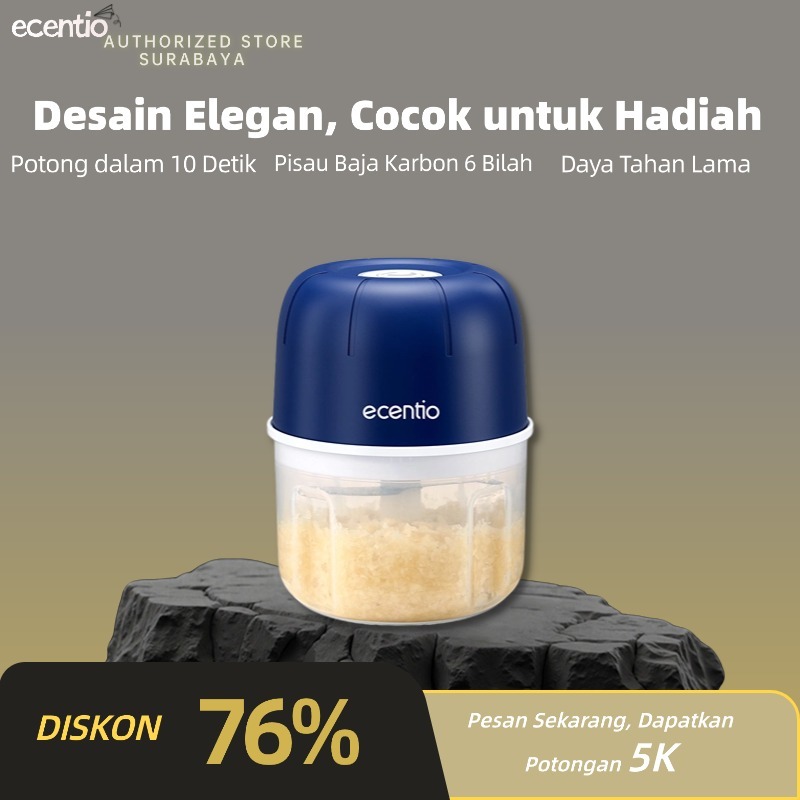 Jual ECENTIO Mini Chopper Blender Portable Bumbu kapsul Alat Penggiling ...