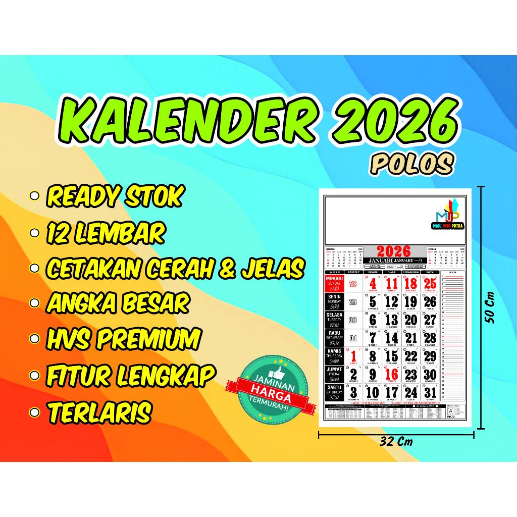 Jual KALENDER DINDING 2026 POLOS | Shopee Indonesia