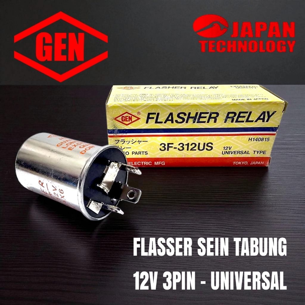 Jual GEN Original - Relay Flasser Flaser Sein Reting Kedip - Tabung 12v ...