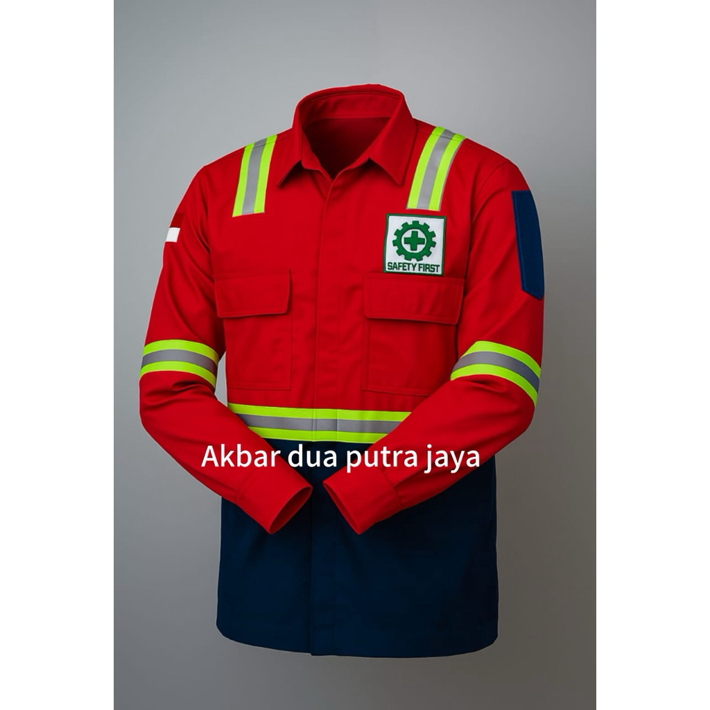 Jual Baju Wearpack Kemeja Safety K3 Proyek Tambang Lengan Panjang ...
