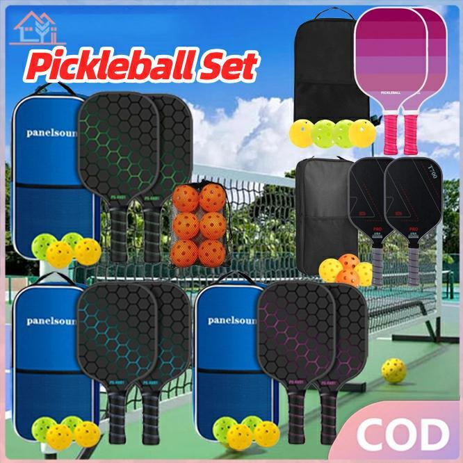 Jual [COD]1 SET Pickleball Racket Set 2 Rackets + 4 Balls Pickle Ball ...