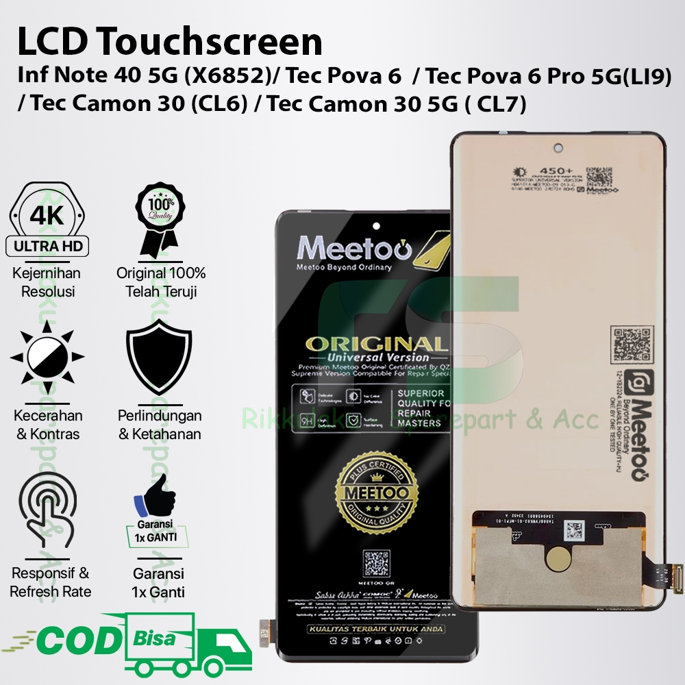 Jual LCD Touchscreen Infinix Note 40 (5G) (X6852) / Pova 6 / Pova 6 Pro ...