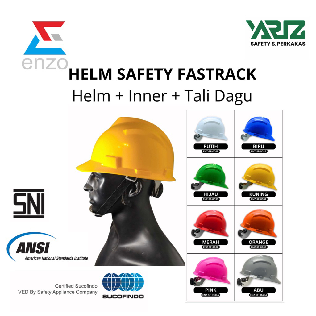 Jual ENZO Helm Safety Helm Proyek SNI | Shopee Indonesia
