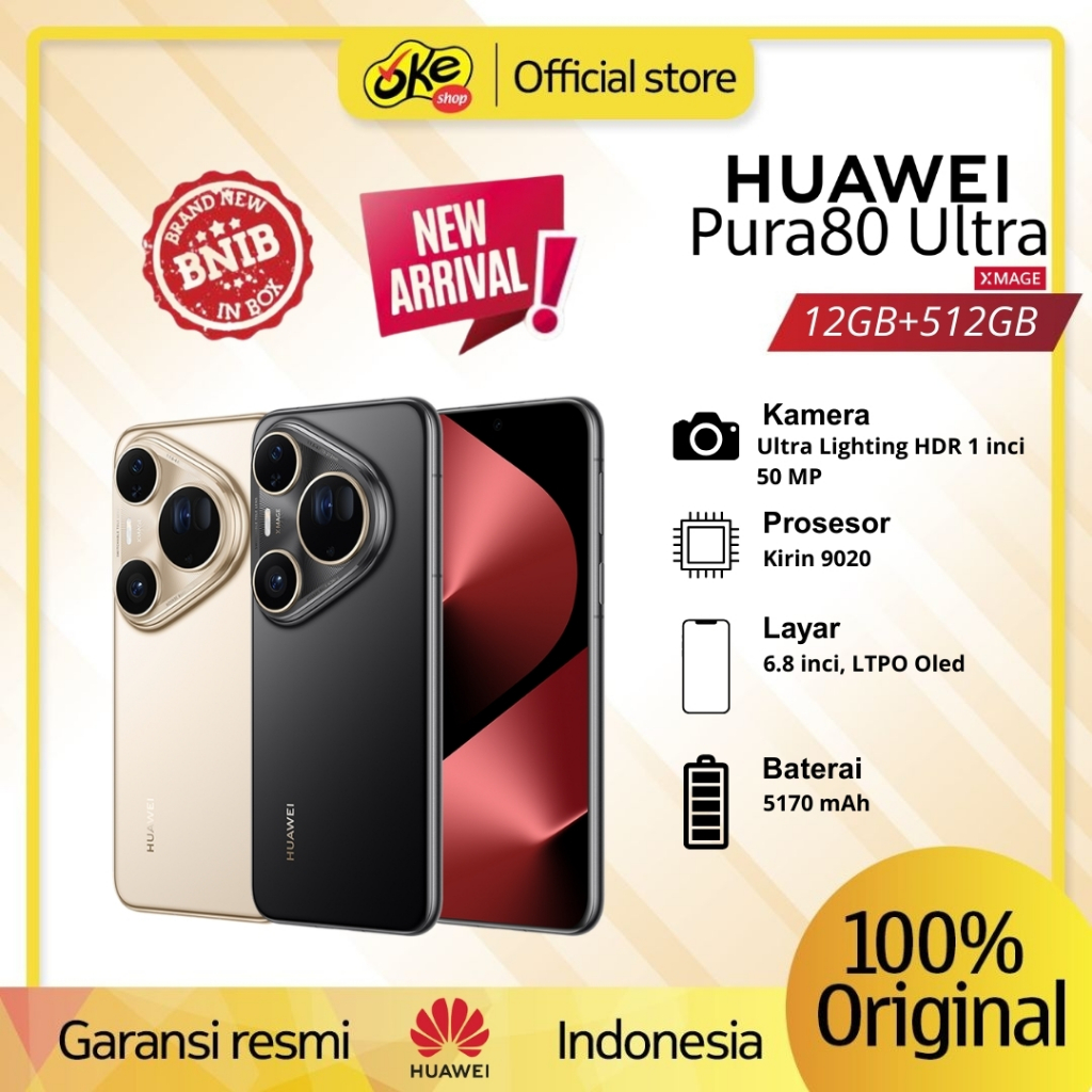 Jual HUAWEI Pura 80 Ultra Smartphone | 10x Optical Zoom | 1-inch Sensor ...