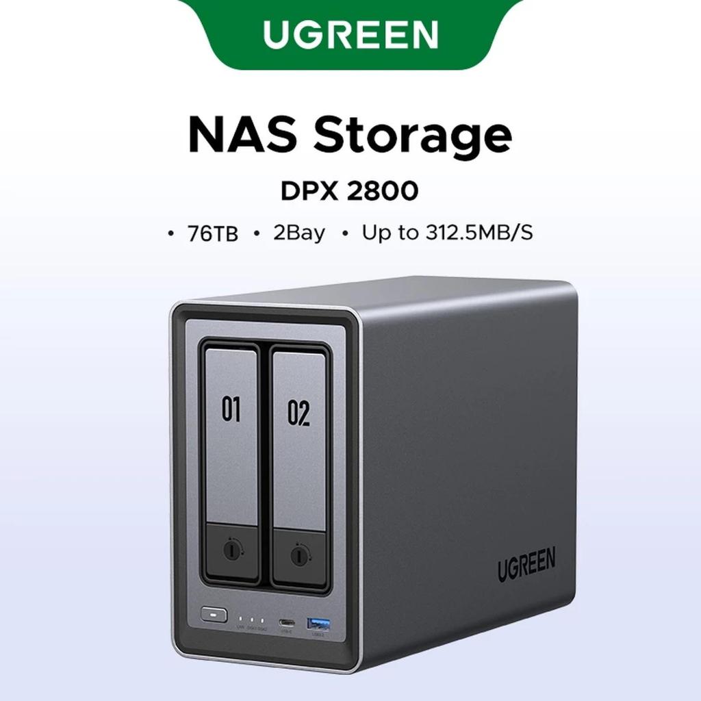 Jual UGREEN NAS DXP2800 2-Bay NAS Server 76TB 2.5GbE Network Attached ...