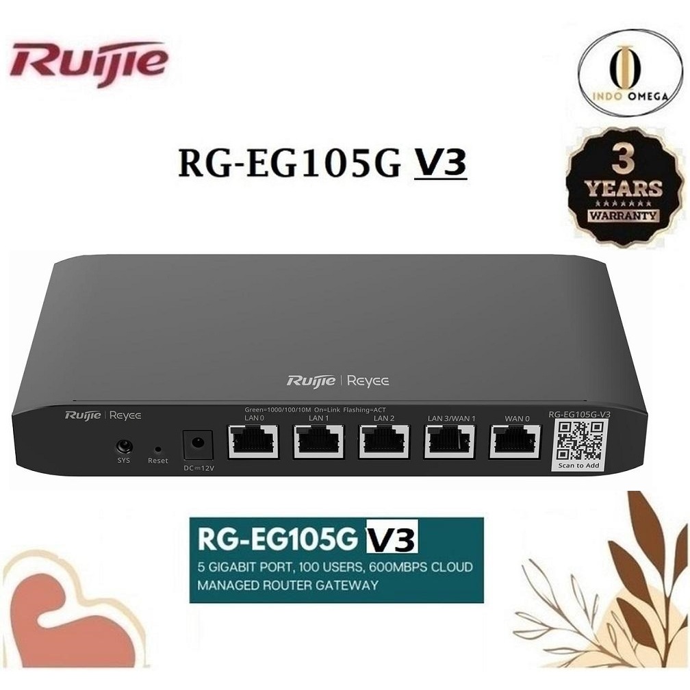 Jual RG-EG105G V3 EG105G Series Cloud Managed Router EG105 G V3 ...