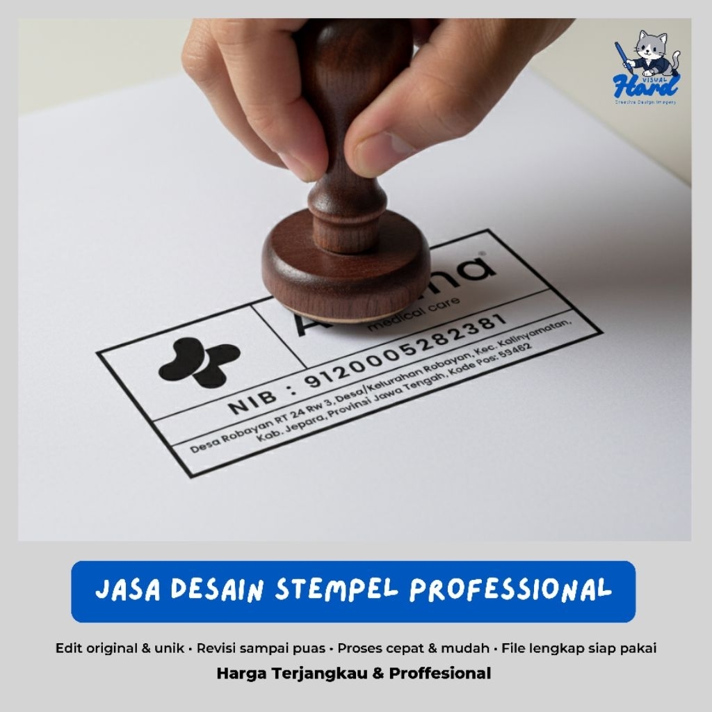Jual Jasa Desain Stempel Custom | Stempel Perusahaan, Toko, Logo ...