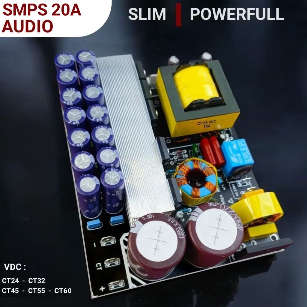 Jual SMPS audio 20A ( CT ) SOFTSTART , TRAFO SMPS untuk AUDIO , MURNI ...