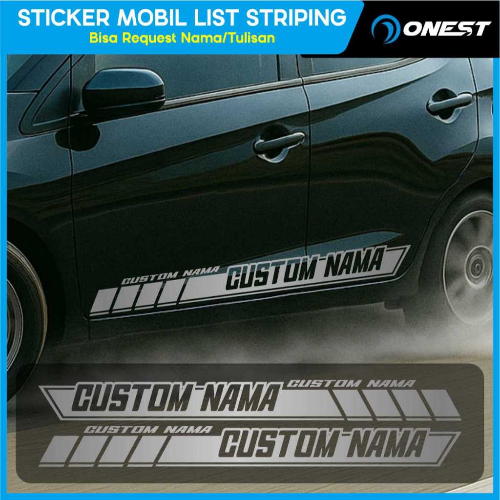 Jual Stiker Mobil List Striping V3 Custom Nama Cutting Sticker | Shopee ...
