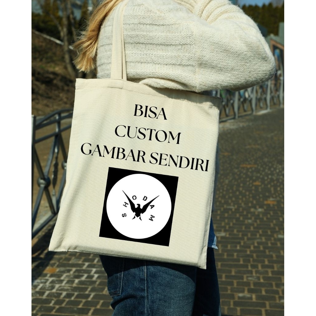 Jual Tote Bag Custom / Totebag Custom Gambar Atau Tulisan Dan Bisa ...