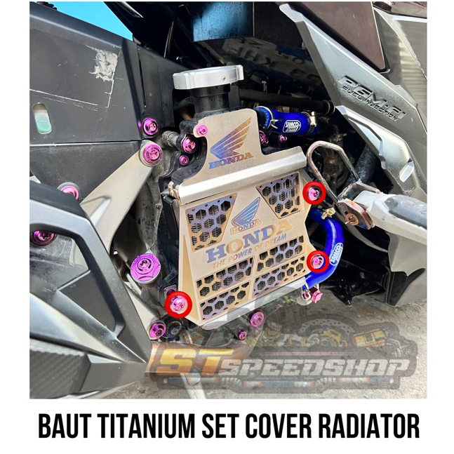 Jual Baut Titanium Set Cover Radiator Vario 125/150 Pcx 150 Adv 150 ...