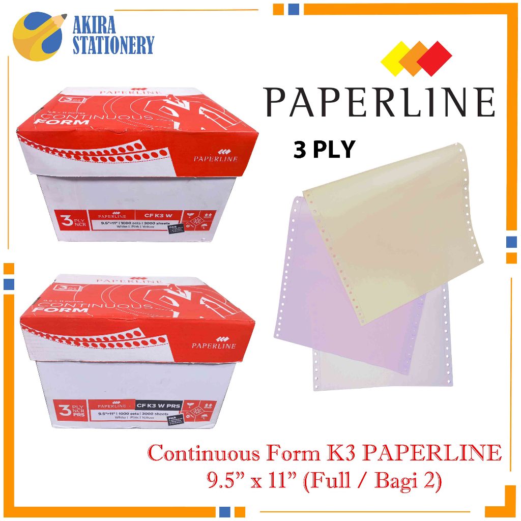 Jual Continuous Form PaperLine 9,5 x 11" ( Full ) Atau 9,5 x 11/2 ...