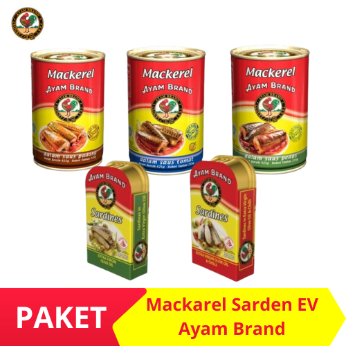 Jual Ayam Brand - Paket Ikan Sarden EV Mackerel Kaleng 425gr | Shopee ...